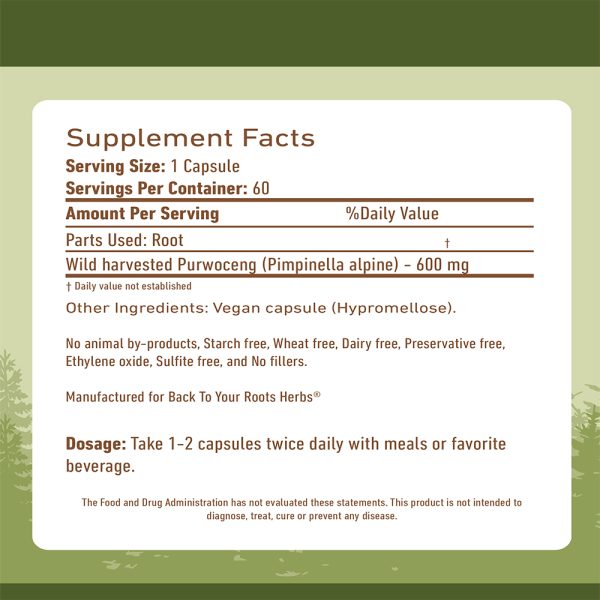 Purwoceng Capsules (Pimpinella Pruatjan) | Back To Your Roots Herbs